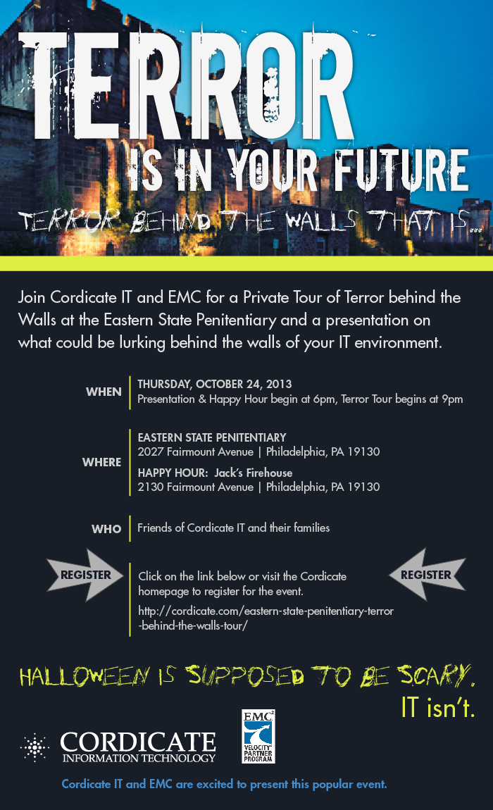 Eastern State Halloween Event Evite | Cordicate IT | Philadelphia PA